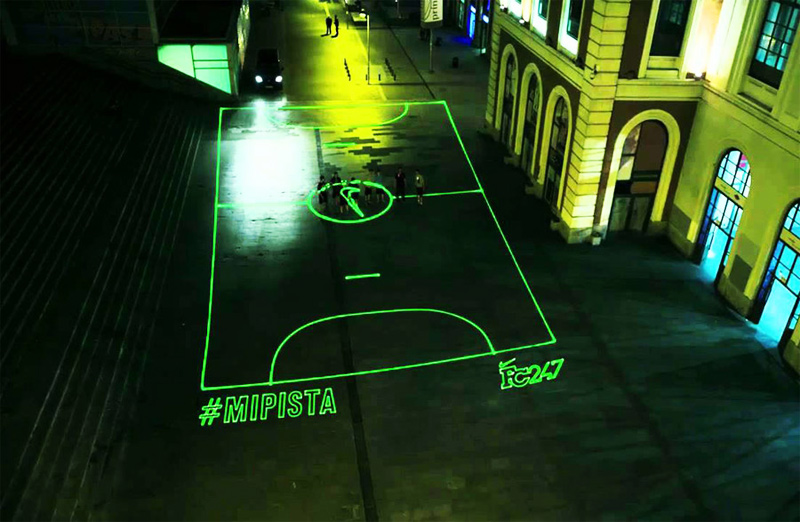 Pop-up laser football field « Urbanlightscapes.net